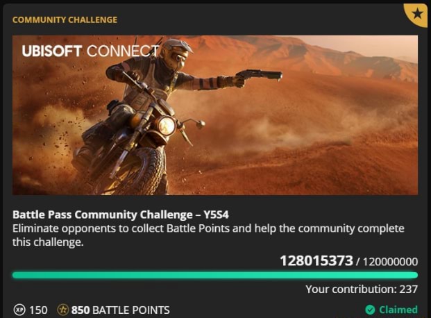 CHALLENGE UBISOFT CONNECT Battle Pass Community Challenge - Y5S4 ...