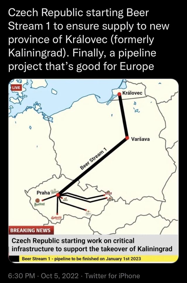 Czech Republic starting Beer Stream 1 to ensure supply to new province ...