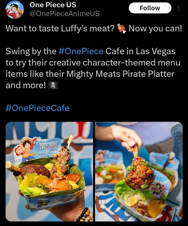 One Piece US Follow @OnePieceAnimeUS Follow Want to taste Luffy's meat ...