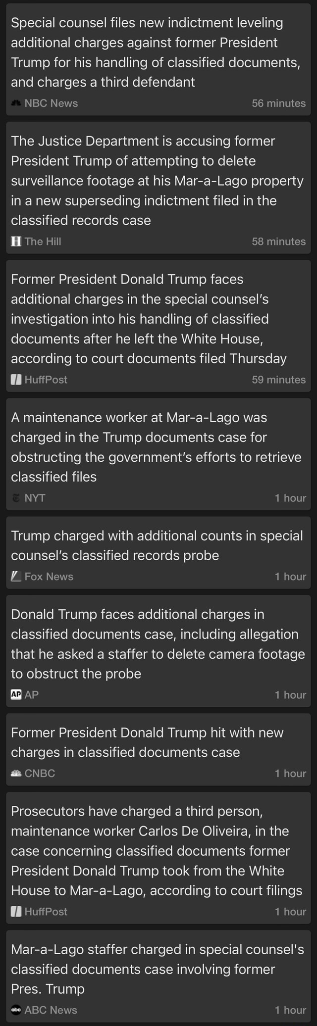 Special Counsel Files New Indictment Leveling Additional Charges
