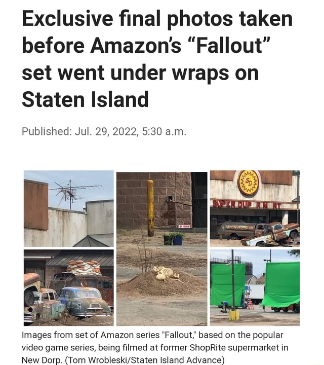 Exclusive final photos taken before Amazon's "Fallout" set went under ...