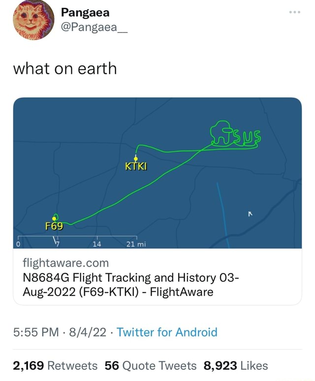 Pangaea @Pangaea__ what on earth 21 mi N8684G Flight Tracking and ...