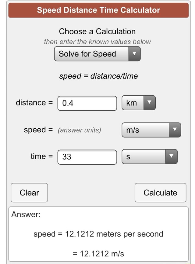 JoJo Part 3 Jotaro Travel Speed Calc - Speed Distance Time Calculator ...