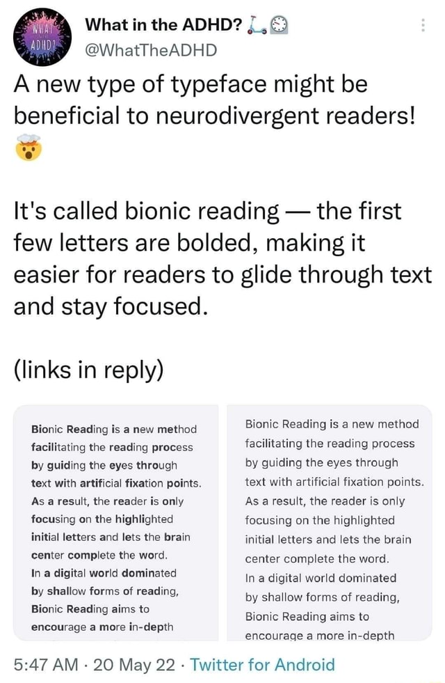 What In The ADHD WhatTheADHD A New Type Of Typeface Might Be