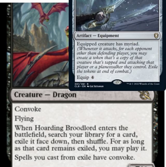 Artifact Equipment Equipped creature has myriad. (Whenever it attacks ...