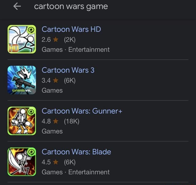 Cartoon wars game Cartoon Wars HD 2.6 Games Entertainment Cartoon Wars ...