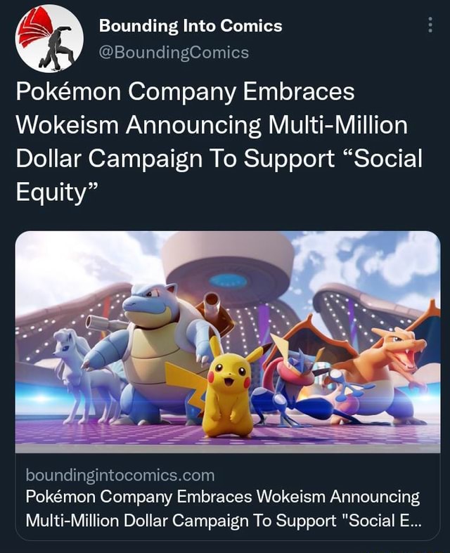Bounding Into Comics AM BoundingComics Pokmon Company Embraces Wokeism ...