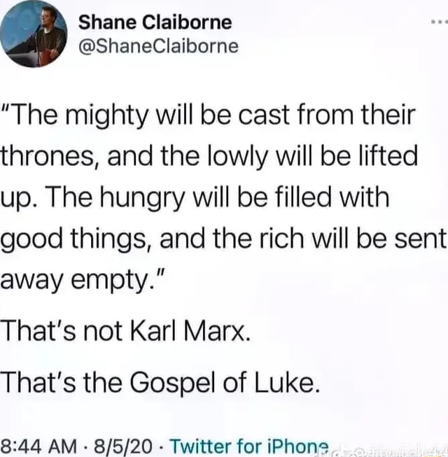 *The mighty will be cast from their thrones, and the lowly will be ...