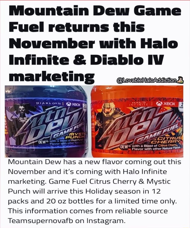 Marketing SS with a Blast Mountain Dew has a new flavor coming out this ...
