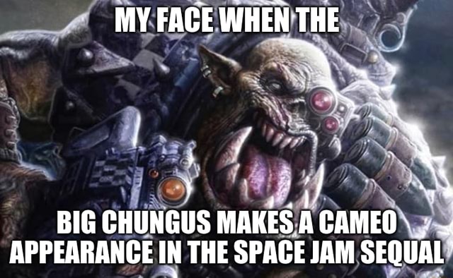 MY FACE WHEN THE BIG CHUNGUS MAKES A CAME APPEARANCE IN THE SPACE JAM ...