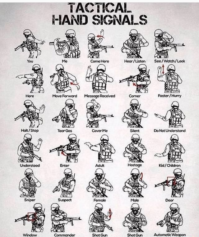 TACTICAL HAND SIGNALS - iFunny
