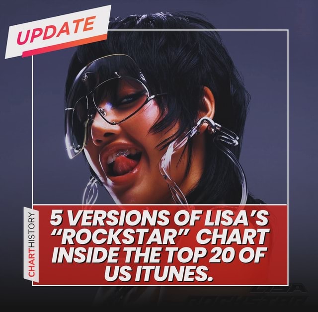 Five versions of #LISA’s “ROCKSTAR” chart inside the top 20 of US # ...
