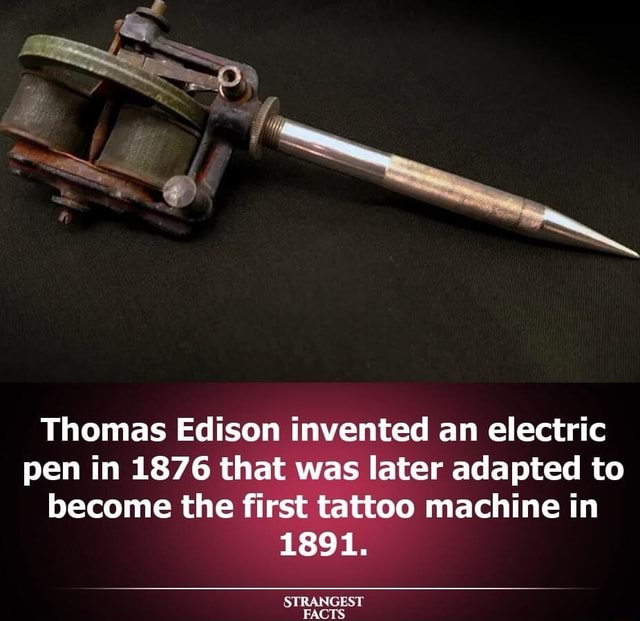 Thomas Edison invented an electric pen in 1876 that was later adapted ...
