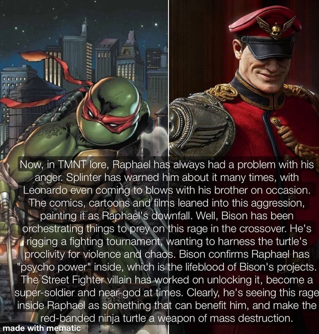 Ow, in TMNF lore, Raphael ha The comics, cartoons and films painting ...