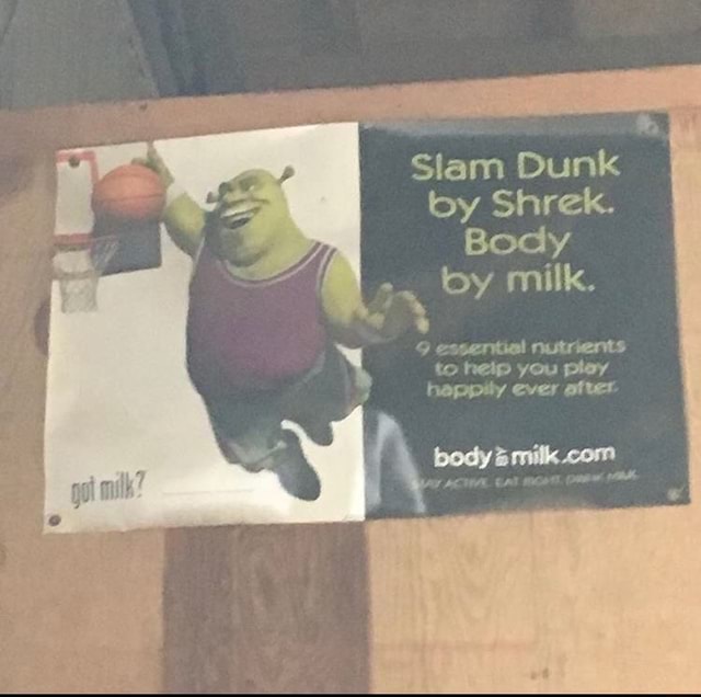 Slam Dunk by Shrek. Body by milk. - iFunny