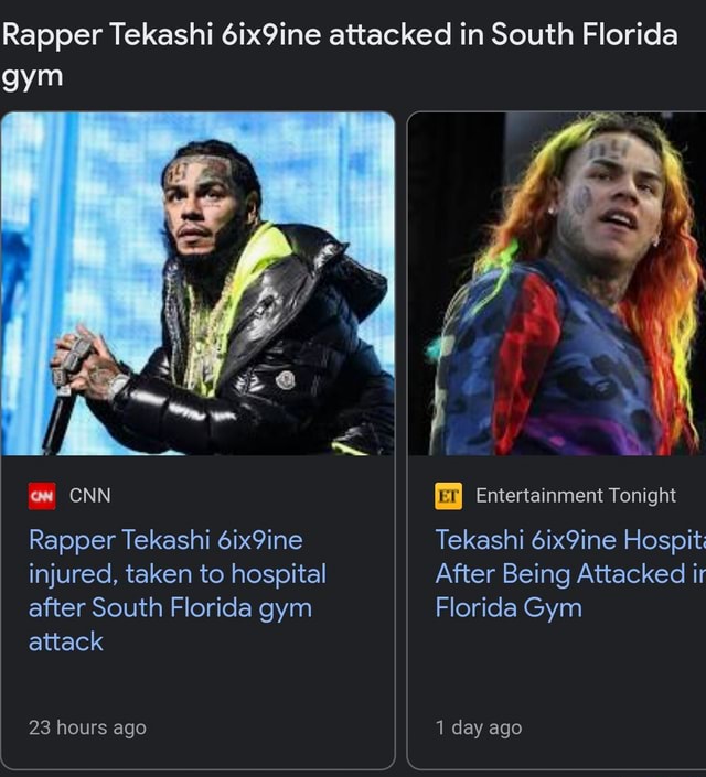 Rapper Tekashi 6ix9ine attacked in South Florida gym on CNN Rapper ...