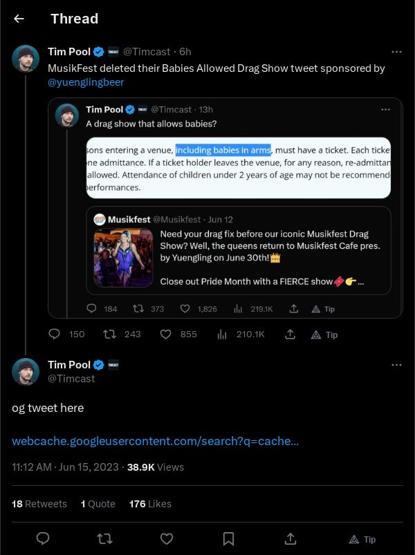YUENGLING SUSSY IMPOSTOR!!! - Thread Tim Pool @Timcast 6! e MusikFest ...