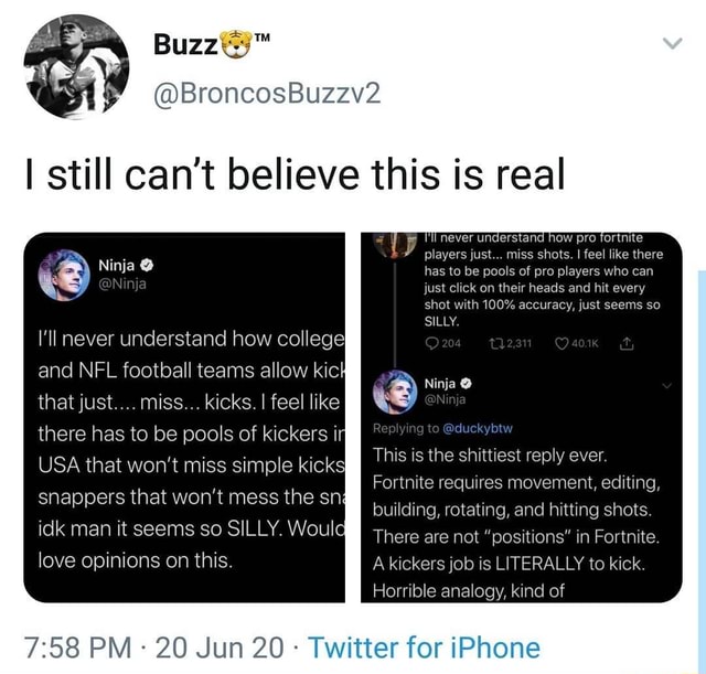 I still can't believe this is real Ninja @ I'll never understand how ...