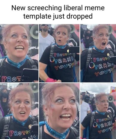 New screeching liberal meme template just dropped - iFunny
