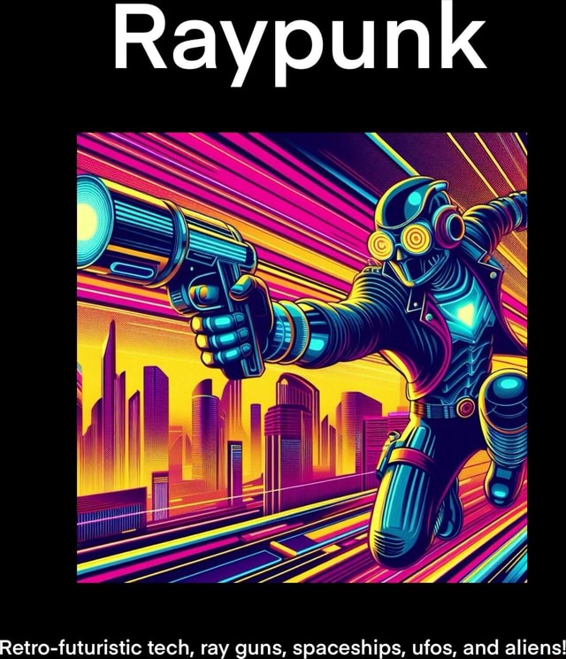 Raypunk Retro-futuristic tech, ray guns, spaceships, ufos, and aliens ...