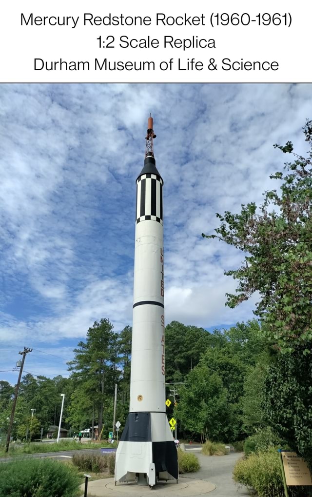 Mercury Redstone Rocket (1960-1961) Scale Replica Durham Museum of Life ...