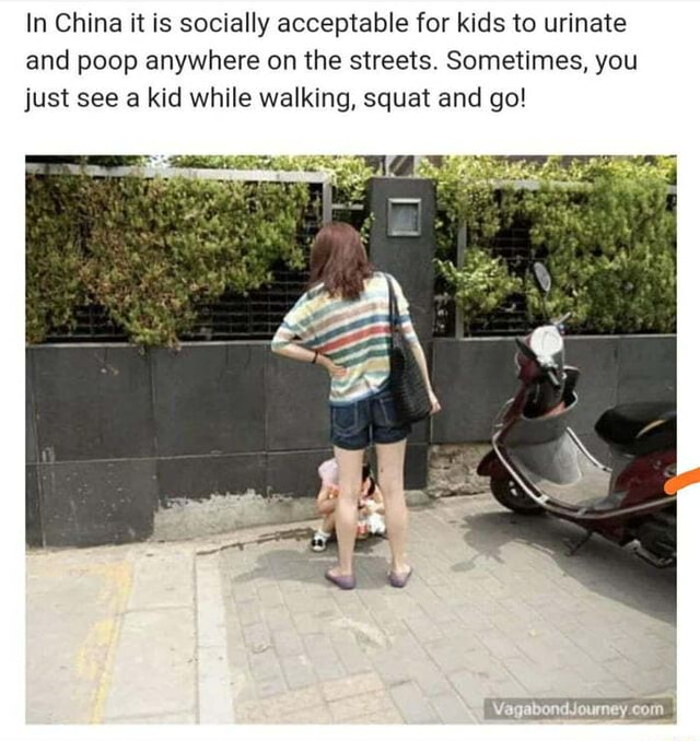 In China it is socially acceptable for kids to urinate and poop ...