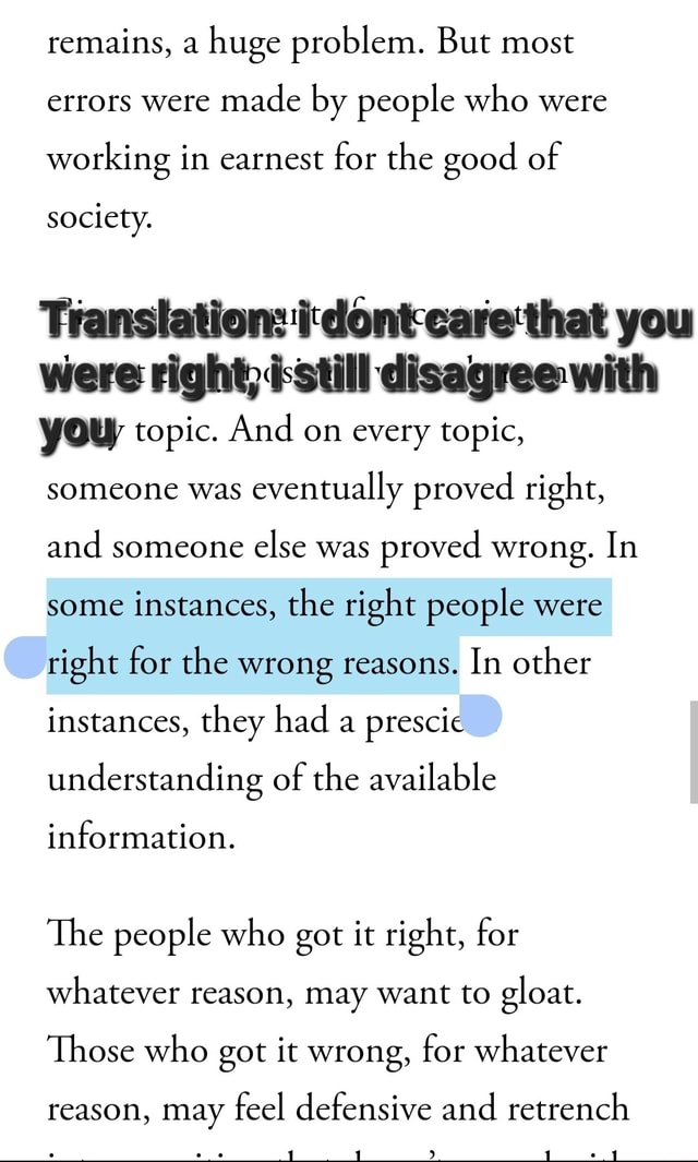 Remains, a huge problem. But most errors were made by people who were ...