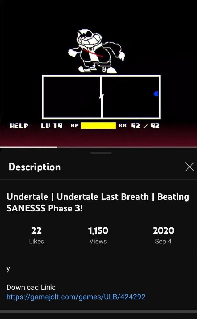 Te HELP LU we( - Description Undertale I Undertale Last Breath I ...