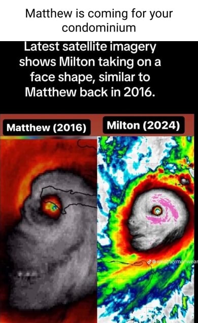 Matthew is coming for your condominium Latest satellite imagery shows ...