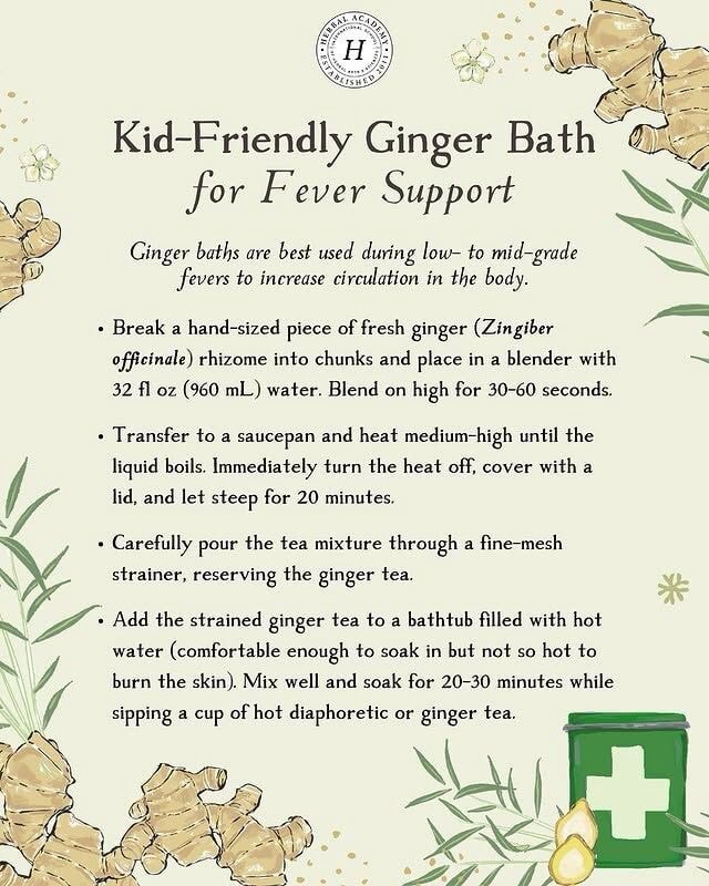 Kid-Friendly Ginger Bath for Fever Support Ginger baths ave best used ...