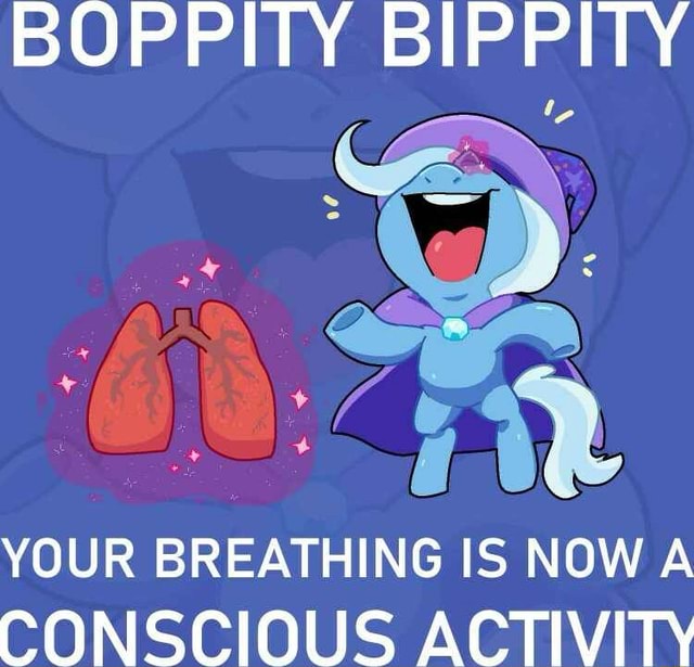 BOPPITY BIPPITY YOUR BREATHING IS NOW A CONSCIOUS ACTIVITY - iFunny