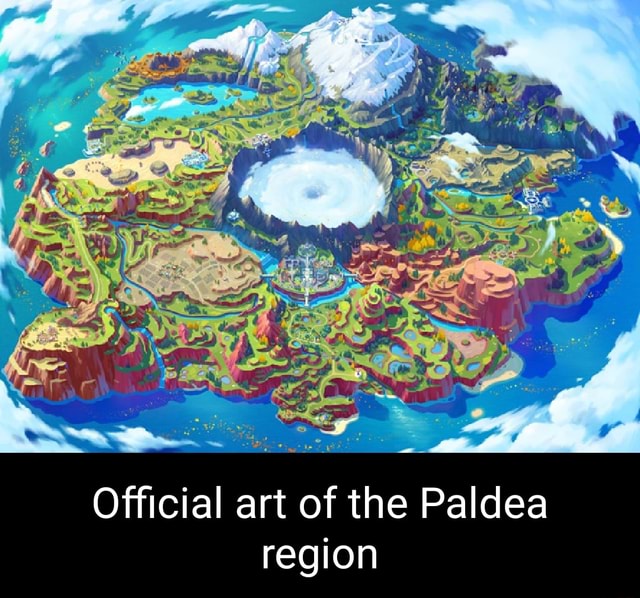 Official art of the Paldea region - iFunny