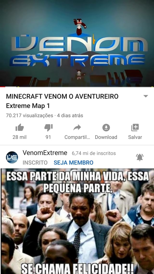 MINECRAFT VENOM O AVENTUREIRO Extreme Map 1 70.217 visualizações 4 dias ...