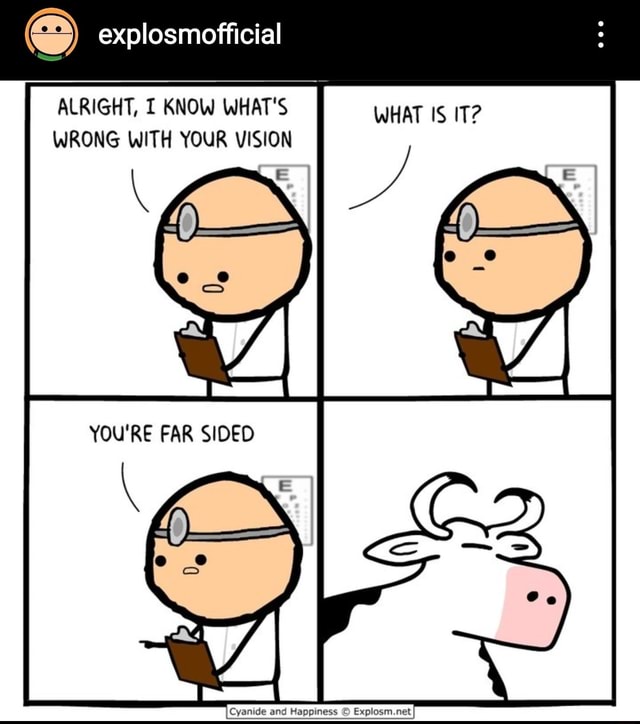 Explosmofficial ALRIGHT, I KNOW WHAT'S WRONG WITH YOUR VISION - iFunny