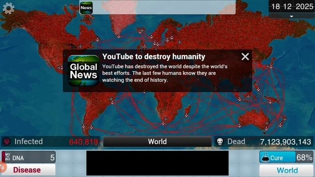 YouTube to destroy humanity X a. VouTub: has destra ed the world des it ...