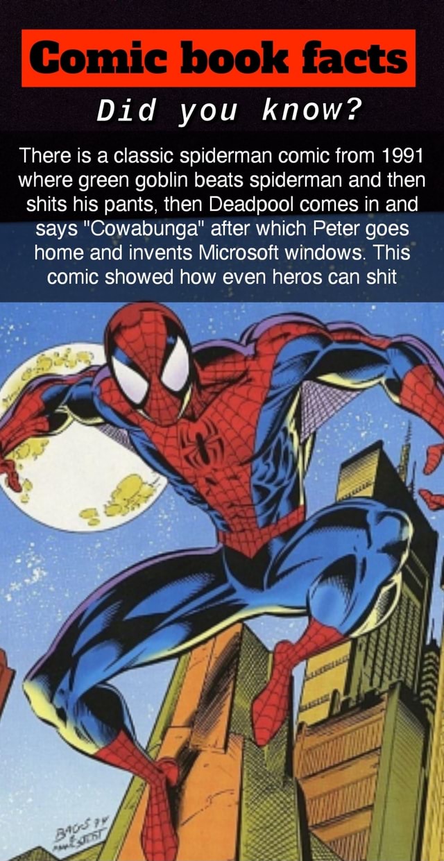 Comic book facts Did you know? There is a classic spiderman comic from ...