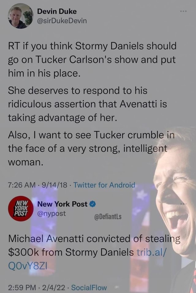 Ry Devin Duke @sirDukeDevin @sirDukeDevin RT if you think Stormy ...