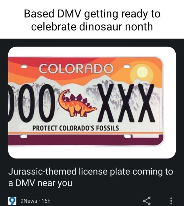Based DMV getting ready to celebrate dinosaur nonth COLORADO PROTECT ...
