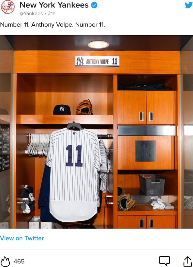 New York Yankees @Yankees Number 11, Anthony Voloe. Number 11. View on ...