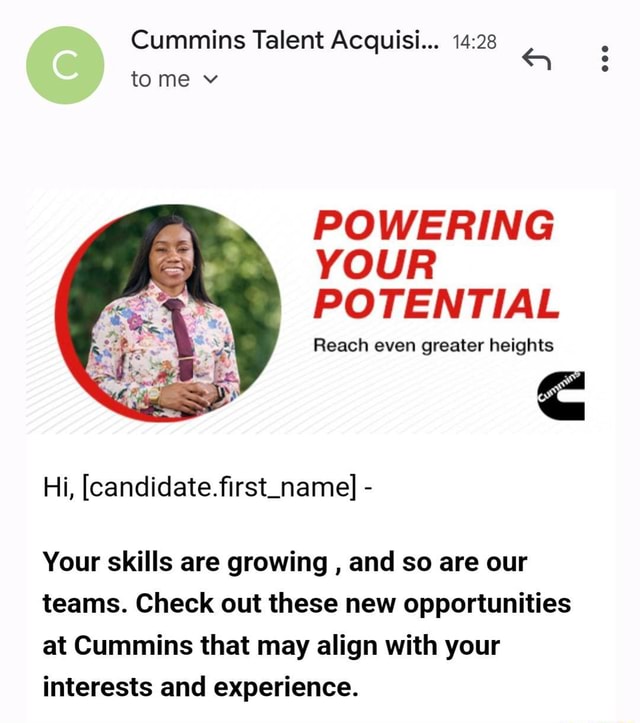 Cummins Talent Acquisi... tome v POWERING YOUR POTENTIAL Reach even ...