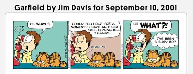 Garfield by lim Davis for September 10, 2001 - iFunny