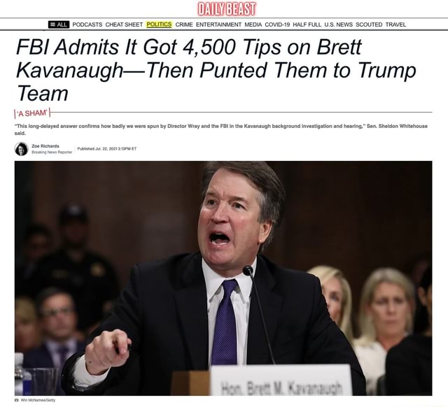 DAILY BEAST PODCASTS CHEAT SHEET POLITICS CRIME ENTERTAINM NT WA COVID ...