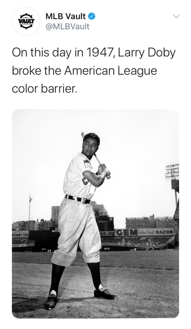 On this day in 1947, Larry Doby broke the American League color barrier ...
