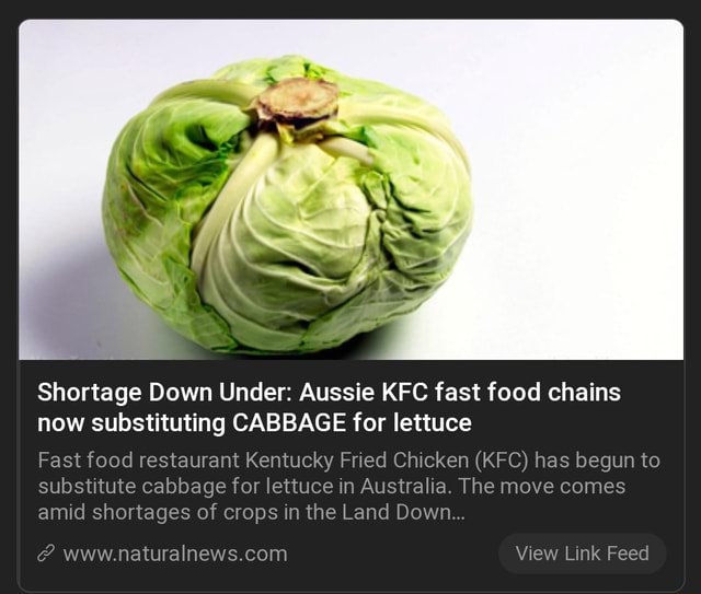 Shortage Down Under: Aussie KFC fast food chains now substituting ...