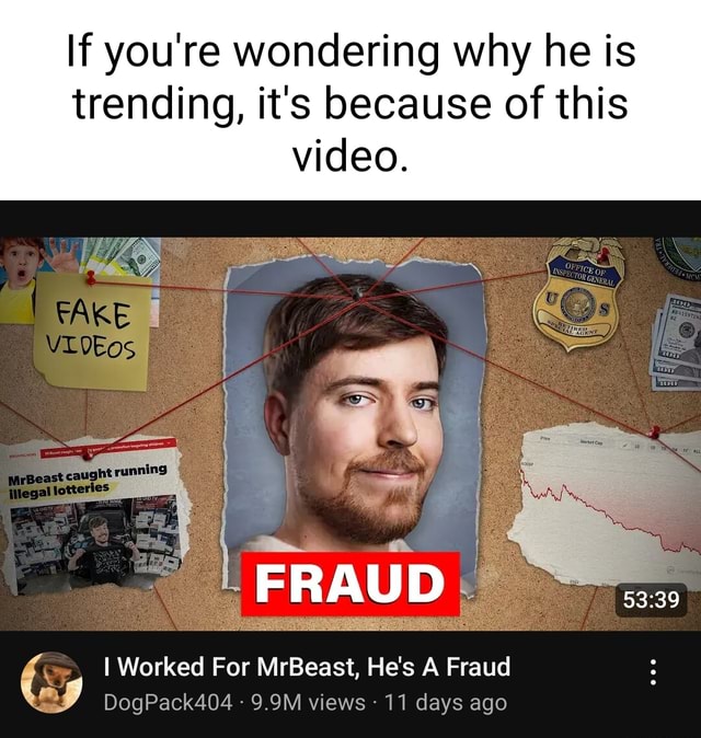 If you're wondering why he is trending, it's because of this video ...