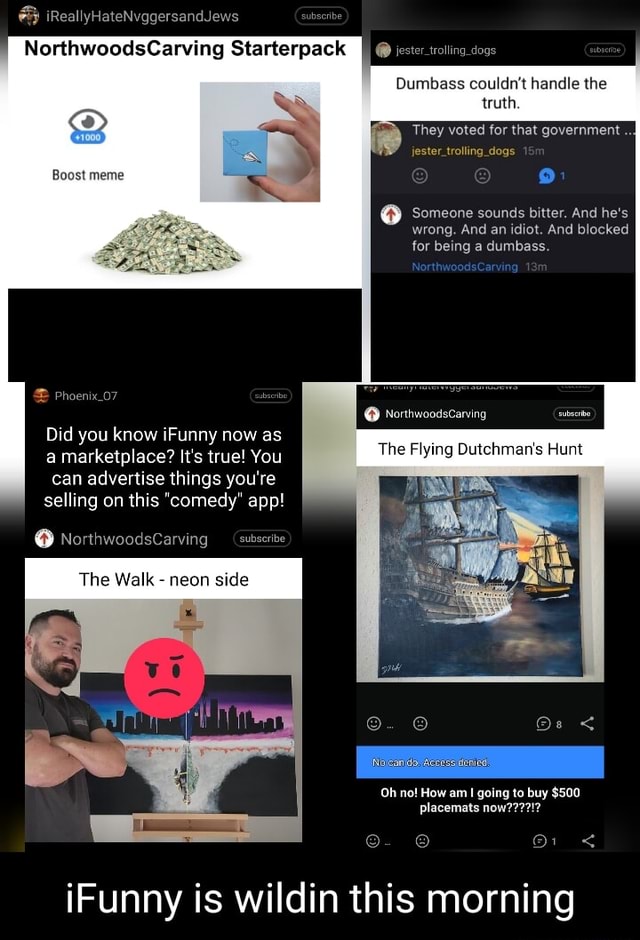 Real subscribe NorthwoodsCarving Starterpack Boost meme andle the They ...