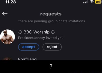 Requests there are pending group chats invitations BBC Worship ...