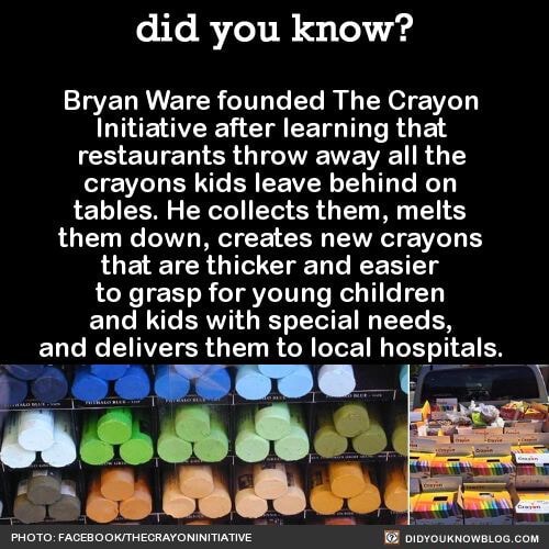 Did you know? Bryan Ware founded The Crayon Initiative after learning ...