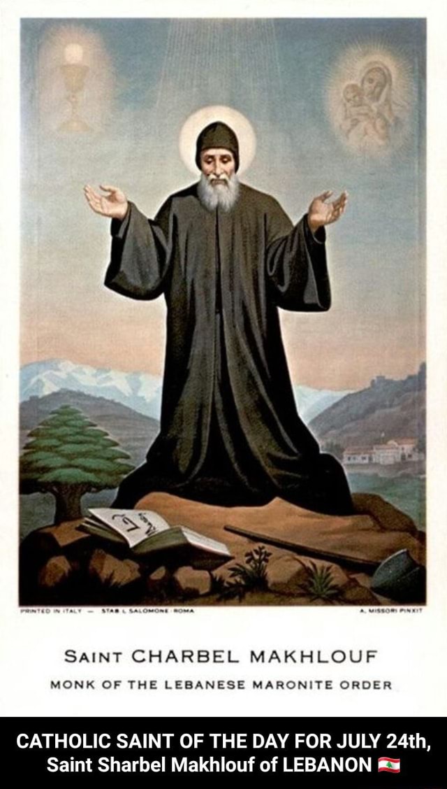 SAINT CHARBEL MAKHLOUF MONK OF THE LEBANESE MARONITE ORDER CATHOLIC ...