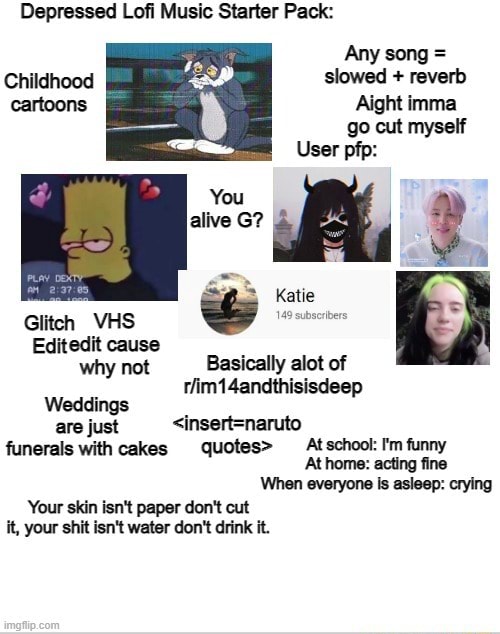 Depressed Lofi Music Starter Pack: Any song = Childhood slowed + reverb ...